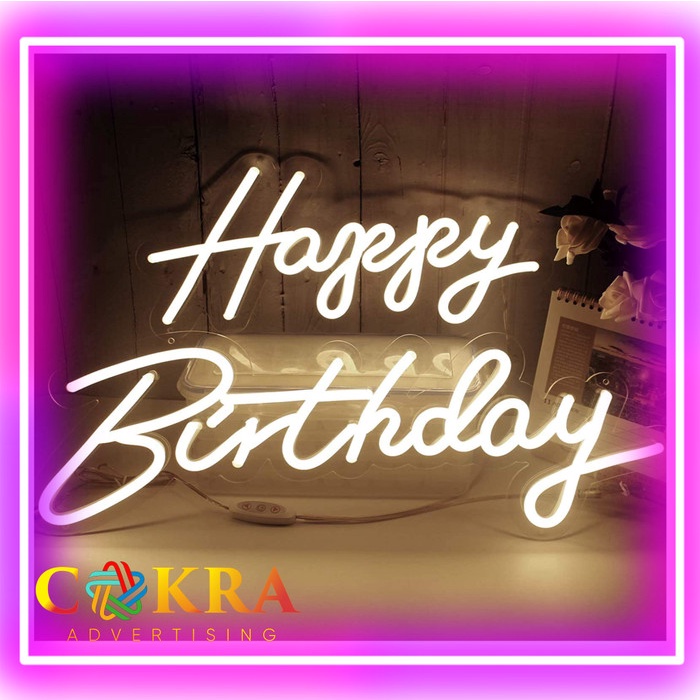 Jual NEON FLEX | NEON SIGN | HAPPY BIRTHDAY | Shopee Indonesia