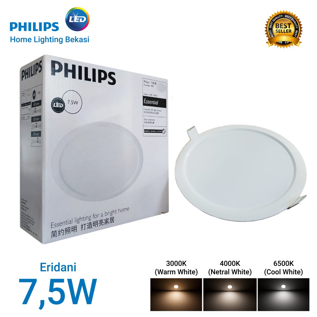 Lampu Downlight Philips LED 5 inch 7.5 watt Eridani 59262 | Shopee ...