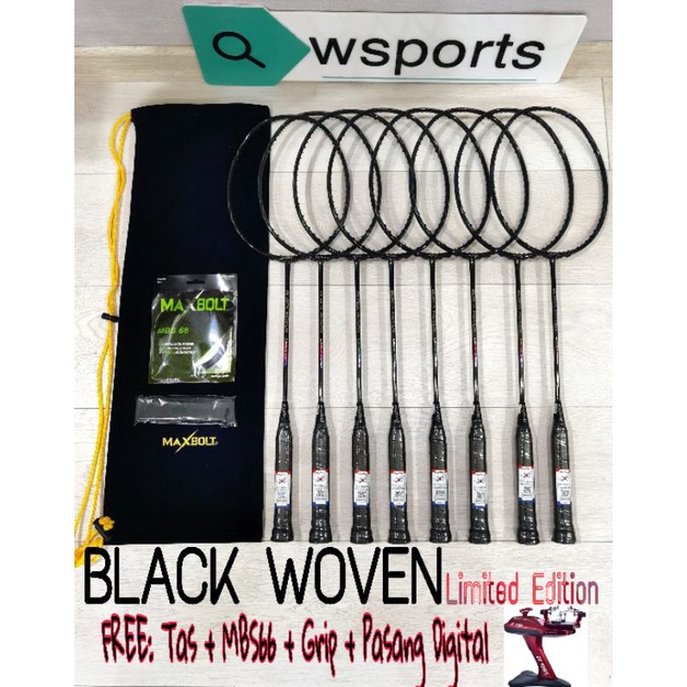 Jual Raket Badminton Maxbolt Black Woven Limited Original | Shopee ...