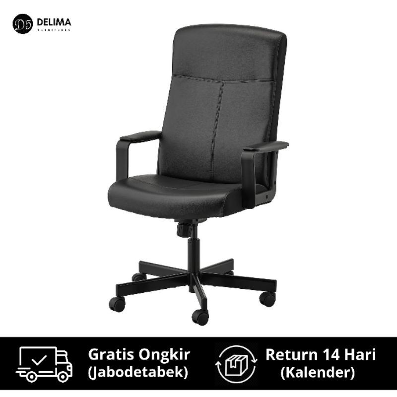 Jual Kursi Putar Kursi Kerja Beroda Kursi Kerja Kantor, Hitam | Shopee ...