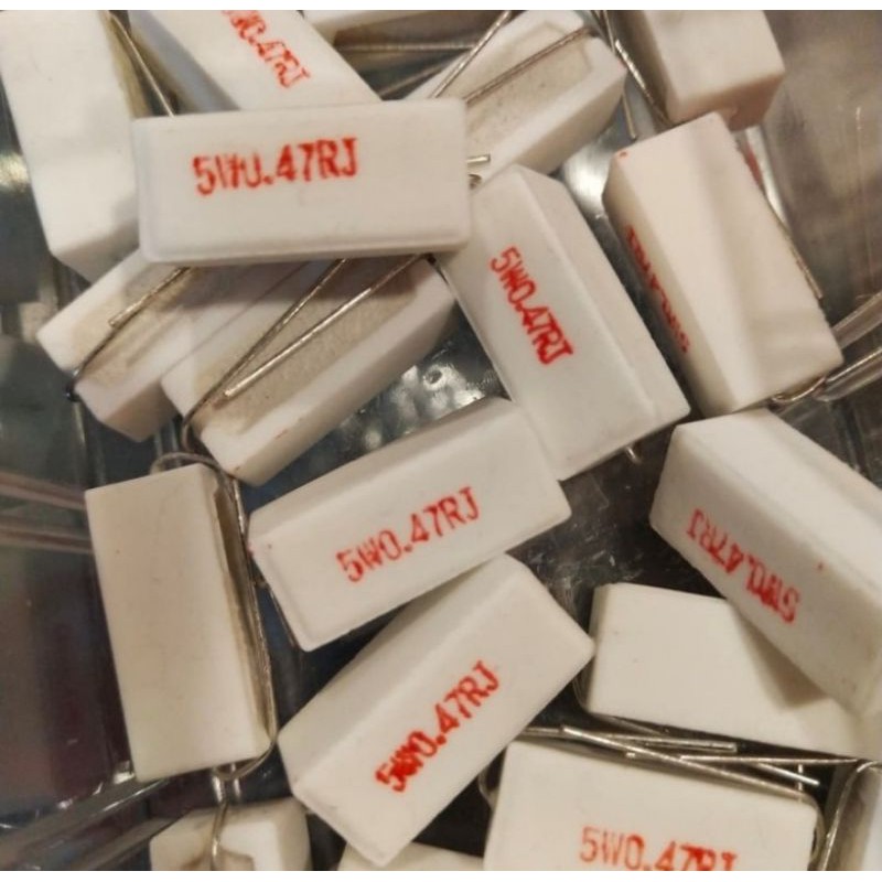Jual Resistor Kapur 5 Watt 0,47 OHM | Shopee Indonesia