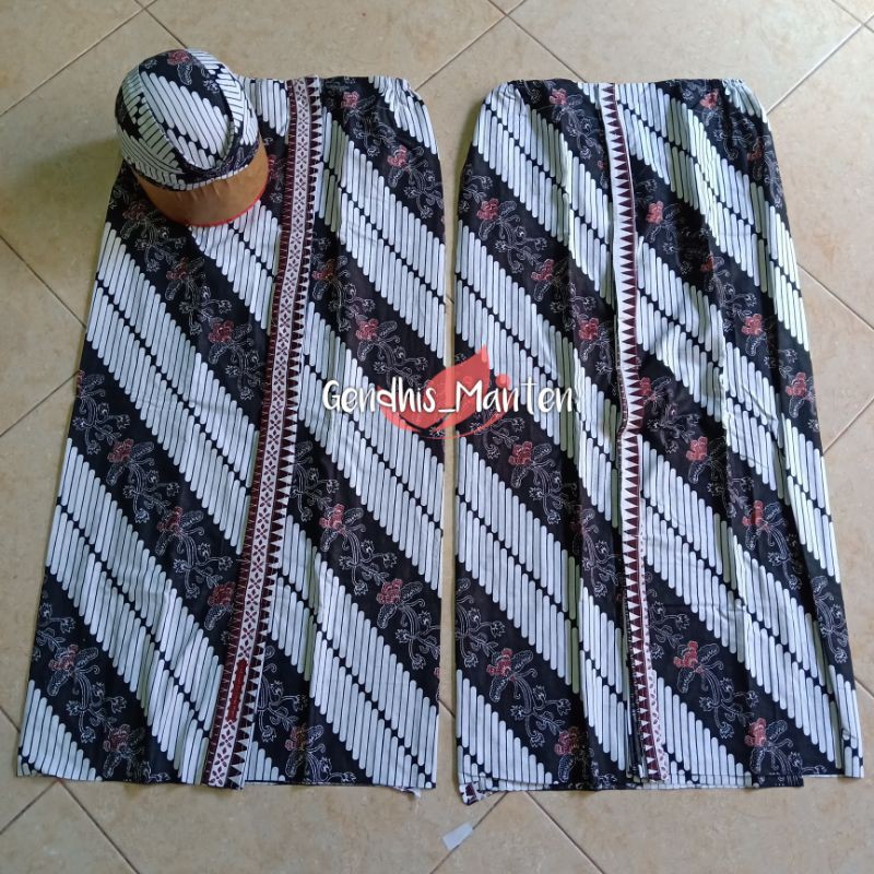 Jual Sepasang Jarik Instan Bapak Ibu + Blangkon / Jarik Cowok Panjang ...