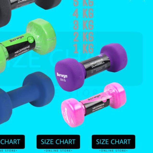 Jual ACE BERWYN - BARBEL DUMBBELL NEOPRENE 1 KG / 2 KG / 3 KG / 4 KG / 5 KG / 1KG / 2KG / 3KG ...