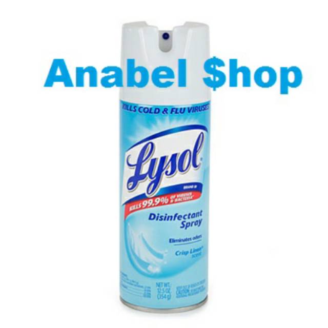 Lysol Disinfectant Spray Crisp Linen | Shopee Indonesia
