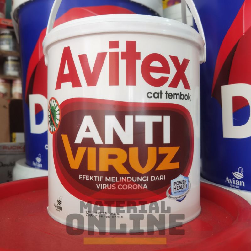 Jual Cat Tembok Avitex Anti Viruz Virus Avian 5 Kg 5Kg Galon Putih ...