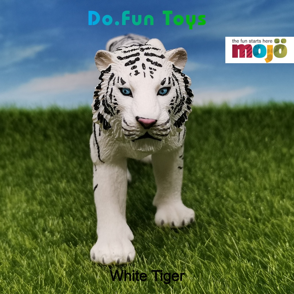Jual MOJO Animal Figurine | WHITE TIGER / Mainan Miniatur Binatang ...