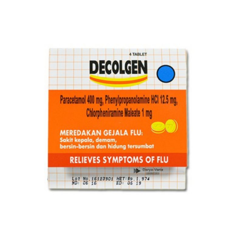 Jual Decolgen 1 strip isi 4 tablet | Shopee Indonesia