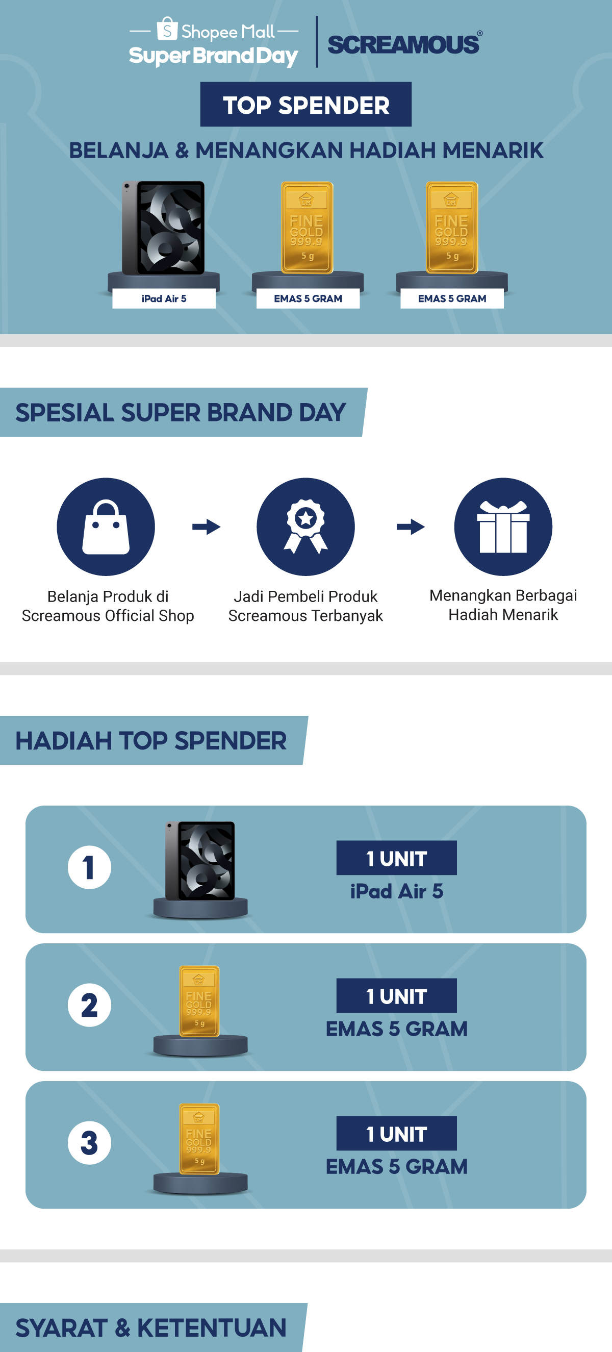 Super Brand Day Screamous - Top Spender | 26-28 Okt