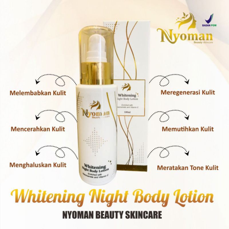 Jual Whitening Night Body Lotion Nyoman | Shopee Indonesia