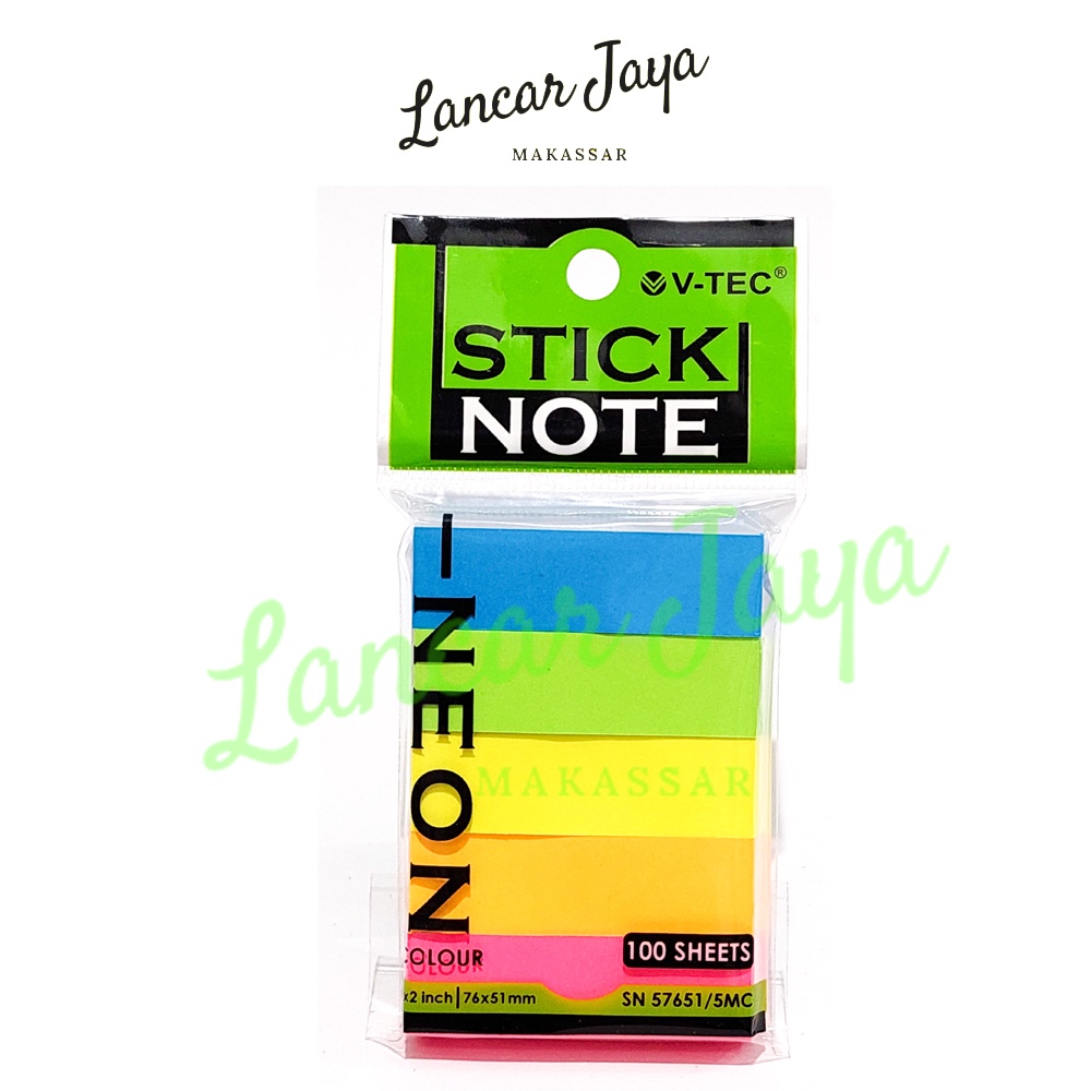 Jual Index & Mark Stick Sticky Note Penanda V-TEC VTEC SN 57651 / 5MC ...