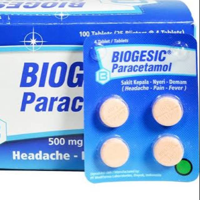 Jual Biogesic paracetamol 500mg Strip ( TOKO BABY UNA/BISA COD ...