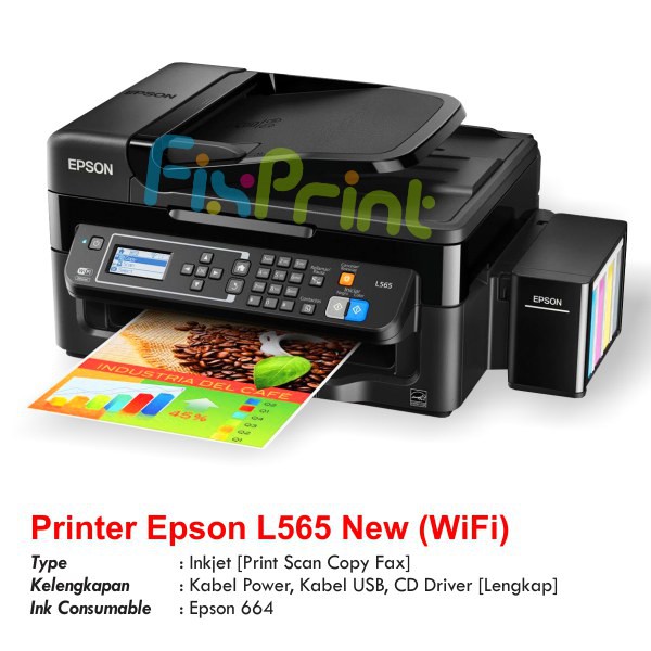 Jual Ink Tank Printer Epson L565 WIFI All-in-One (Print, Scan, Copy ...