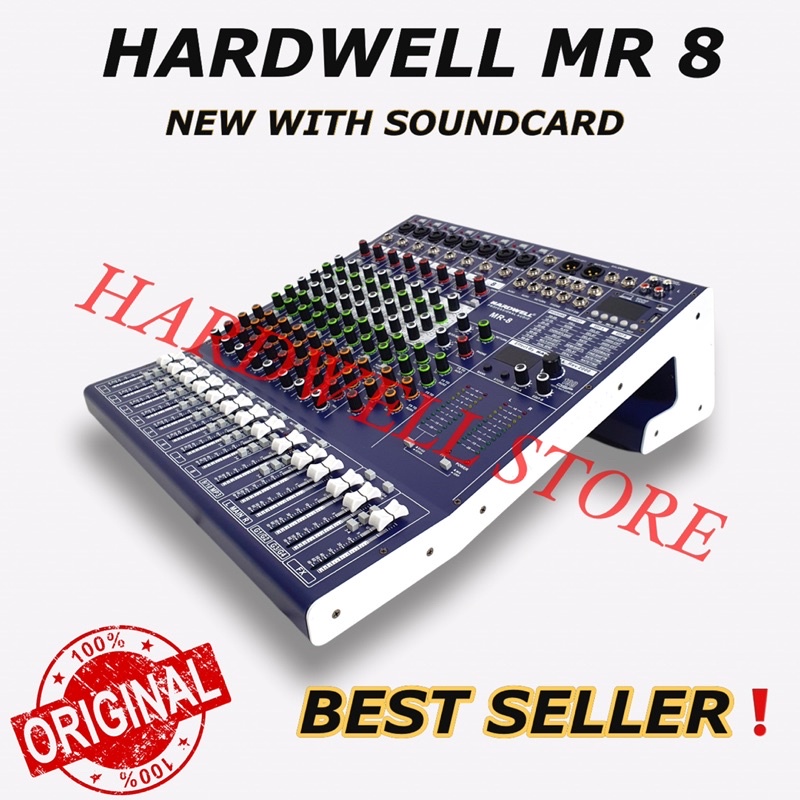 Jual Mixer Audio Hardwell 8 Channel MR 8 Original Mixing With Soundcard ...