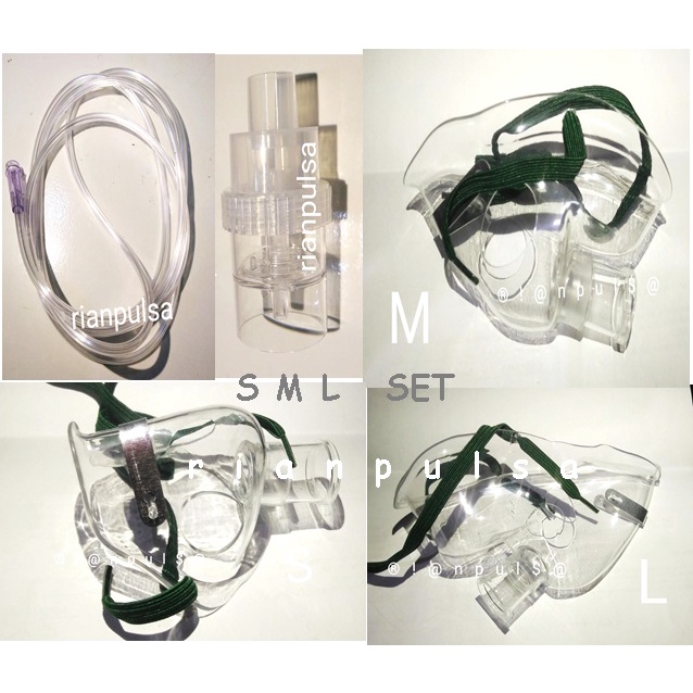 Jual eceran sungkup masker nebulizer selang pipet tempat obat nebu busa ...