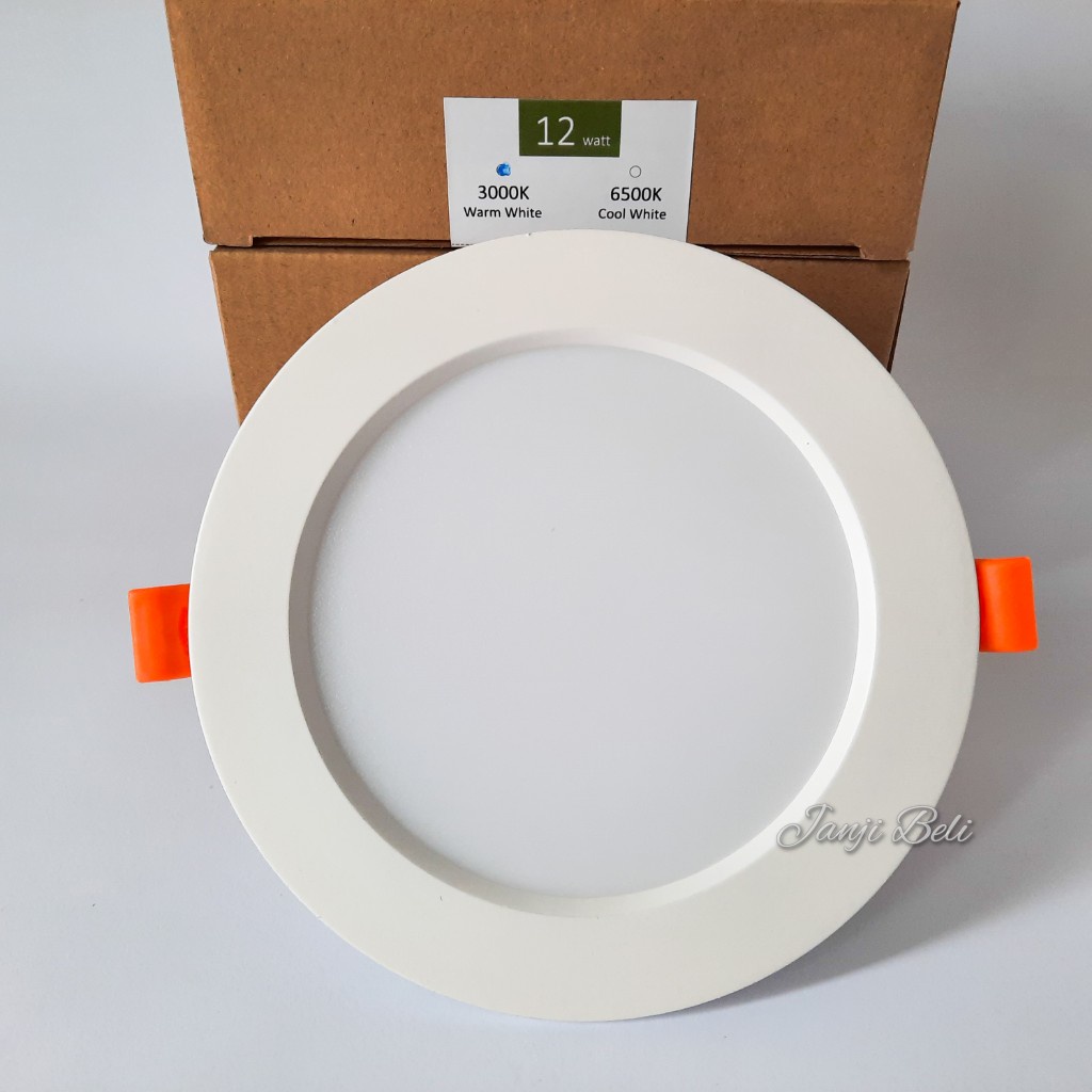 Jual Lampu Panel LED Downlight Slim Plafon 12 Watt - 3000K Warm White ...
