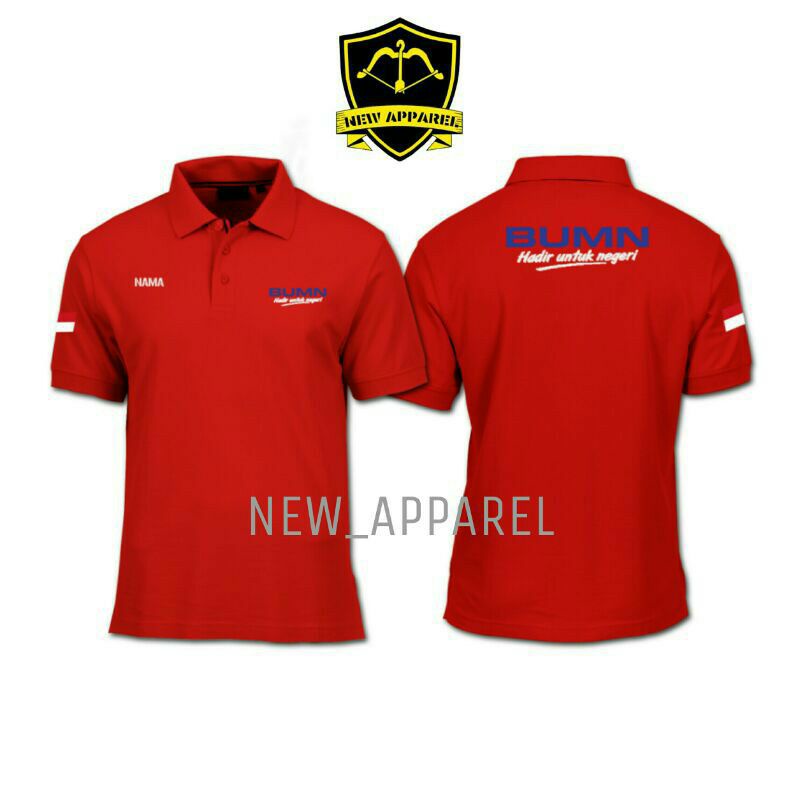 Jual Kaos Polo / Polo Shirt BUMN Hadir Untuk Negeri (Sablon) | Shopee Indonesia