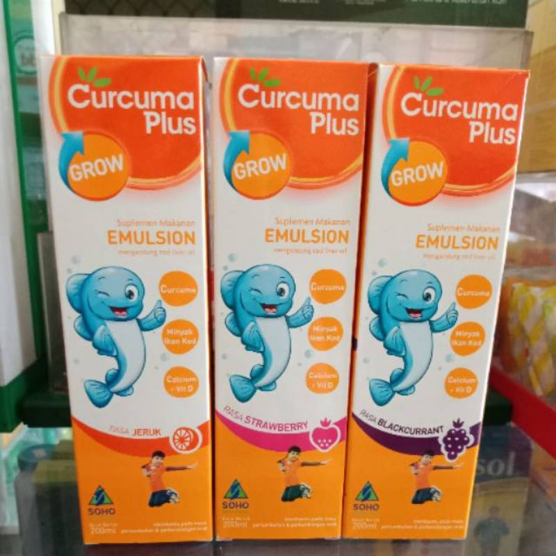 Jual Curcuma Plus Emulsion 200ml / Vitamin Anak / Omega 3 /Kurkuma Plus ...