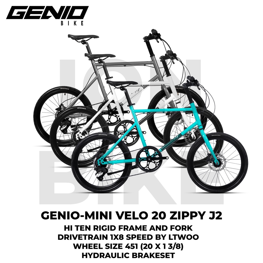 Jual Mini Velo 20 451 Genio Zippy J2 Hydraulic Sepeda Minivelo 8 Speed ...