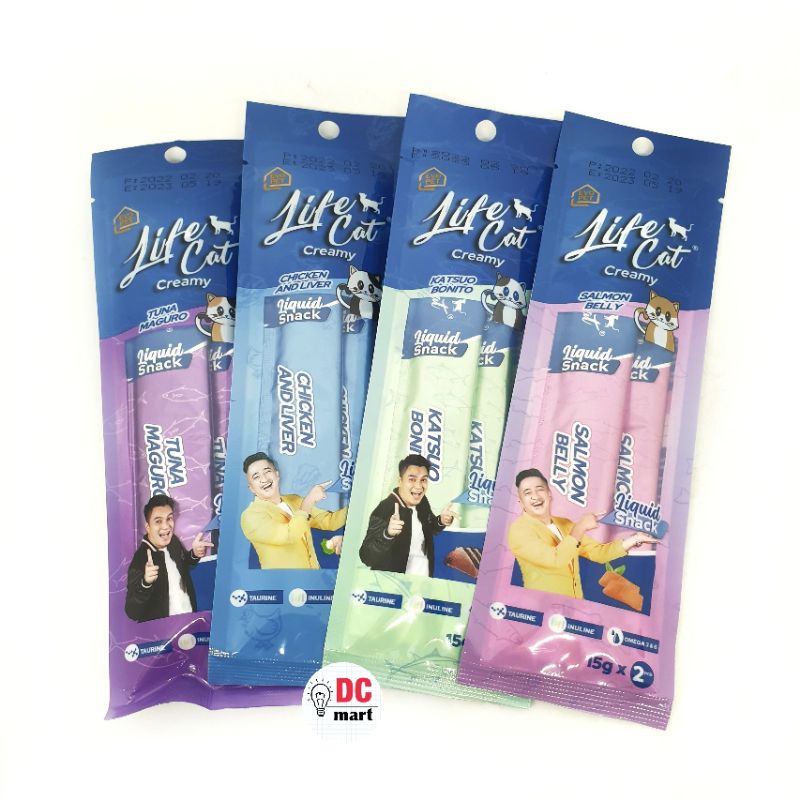 Jual Life Cat Creamy 30gr isi 2 snack kucing Indonesia|Shopee Indonesia