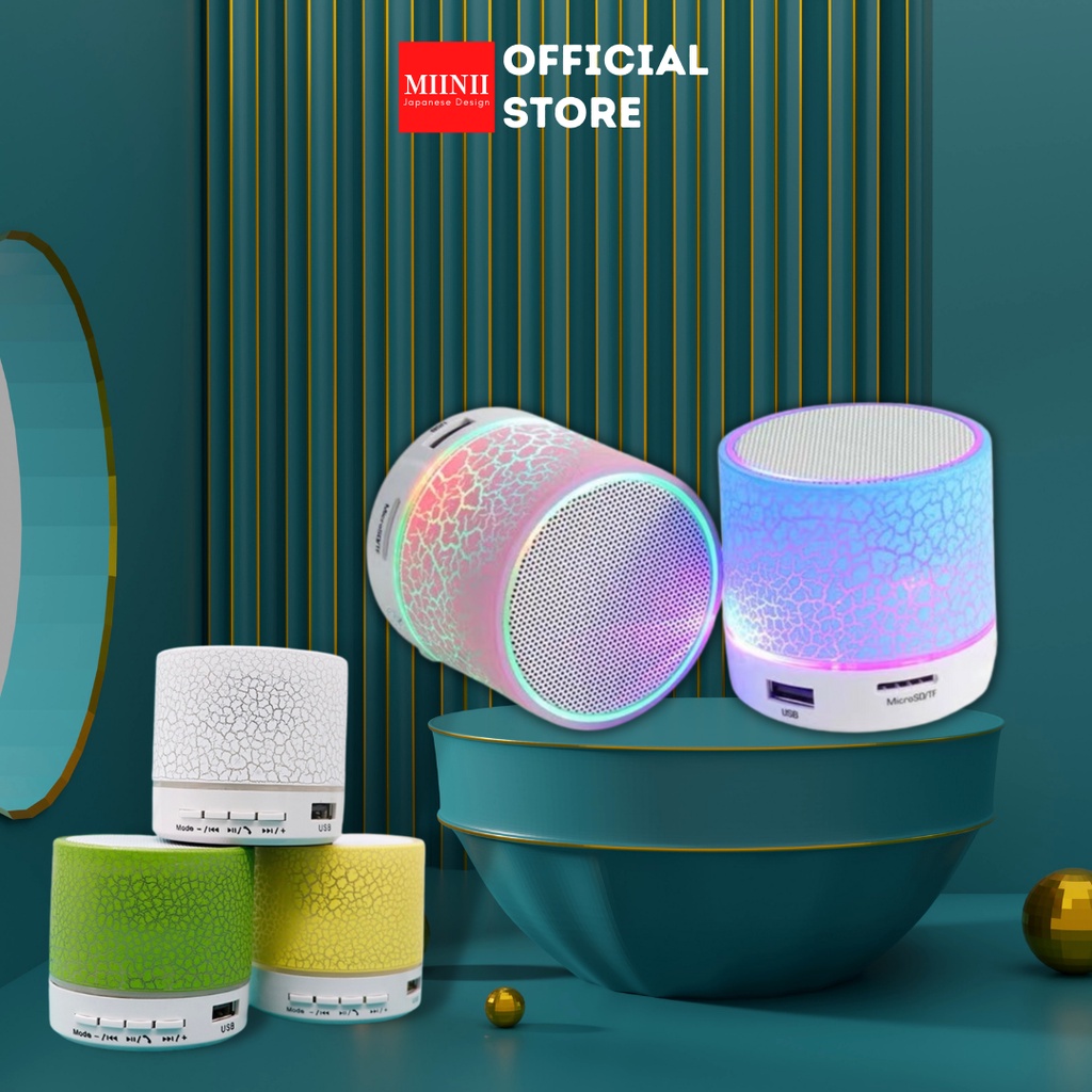 Jual MIINII Speaker Bluetooth Mini S-10 Lampu LED Musik Box Motif Kaca ...