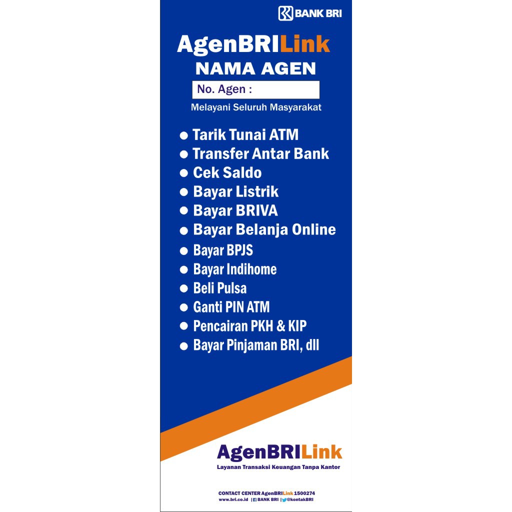Jual Banner brilink mini atm vertikal tanpa tiang | Shopee Indonesia