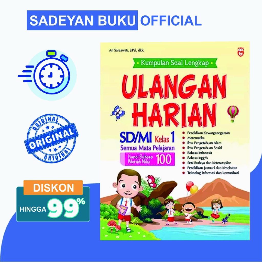 Jual BUKU SEKOLAH KUMPULAN SOAL LENGKAP ULANGAN HARIAN SD/MI KELAS 1 ... Jual BUKU SEKOLAH KUMPULAN SOAL LENGKAP ULANGAN HARIAN SD/MI KELAS 1 ...