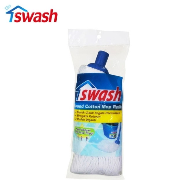 Jual Swash Round Cotton Mop Refill / Refill Kain Pel Kepala Bulat ...