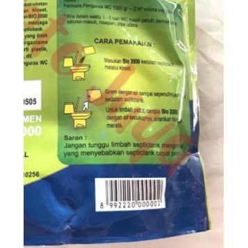 Jual ( 1 Kg ) Bio 2000 Anti Sumbat Penguras Kuras WC Toilet Septictank ...