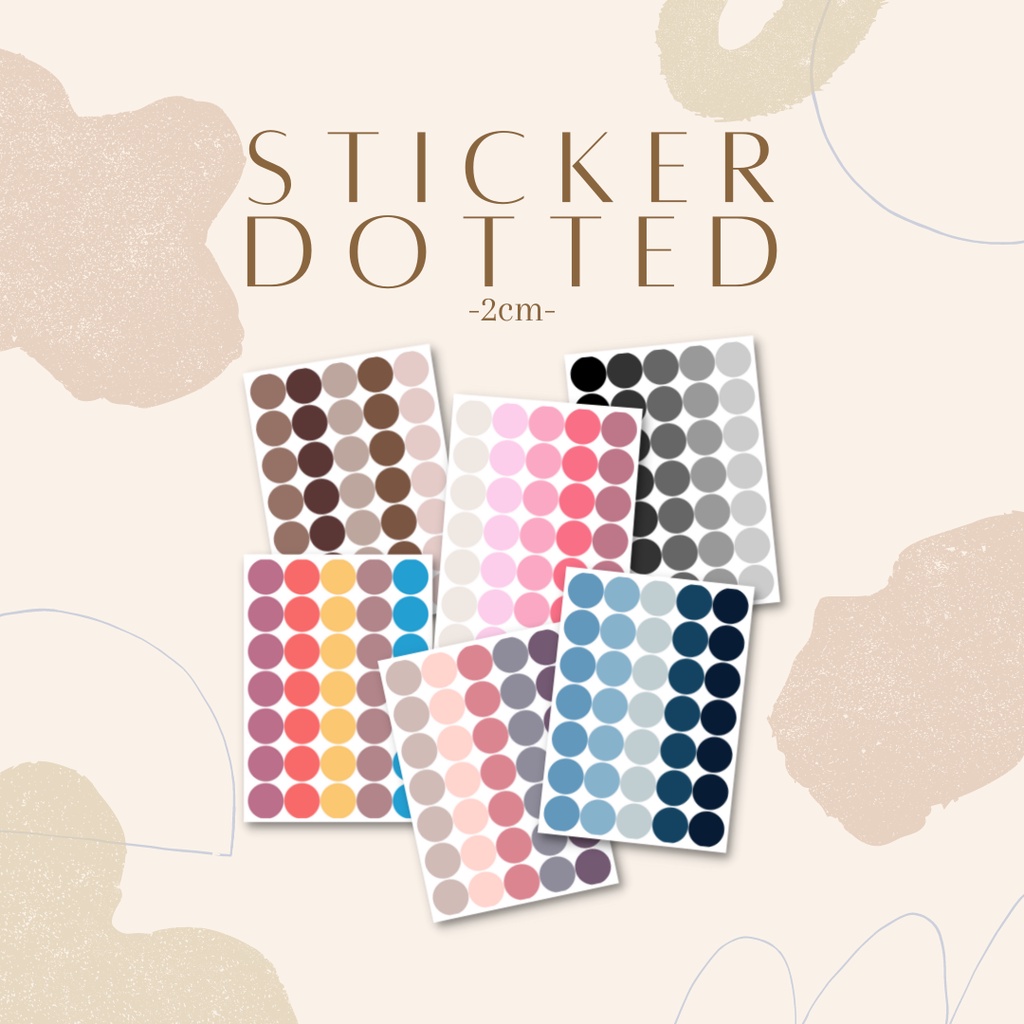 Jual Sticker stiker bulat warna warni 2cm / Sticker basic small circle ...