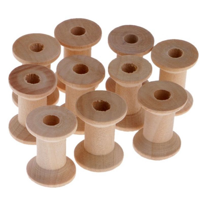 Jual bobbins gulungan benang jahit sulam bahan kayu | Shopee Indonesia