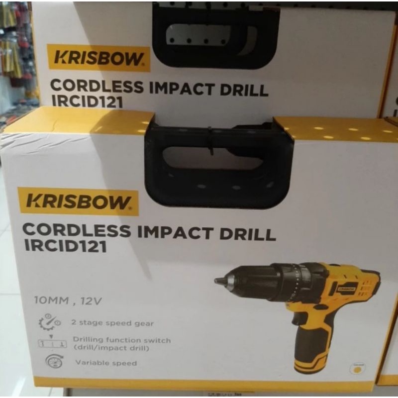 Jual KRISBOW CORDLESS IMPACT DRILL 10MM 12V/Krisbow Bor Listrik Tanpa ...