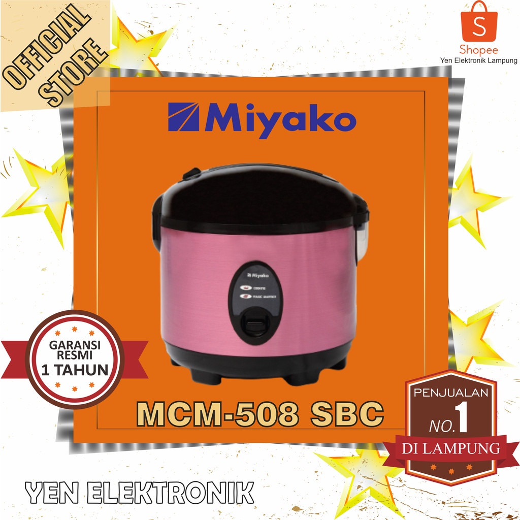 Jual Miyako Magic com 1.8 Liter MCM 508 SBC / Rice Cooker Murah Garansi ...