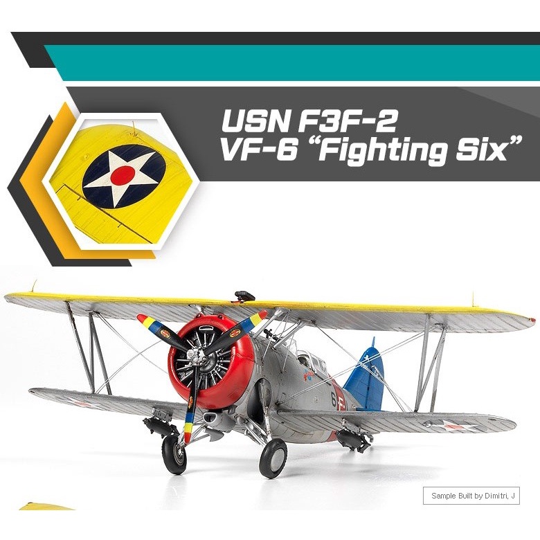 Jual MODEL KIT ACADEMY 1/48 USN F3F-2 VF-6 "FIGHTING SIX" 12326 ...