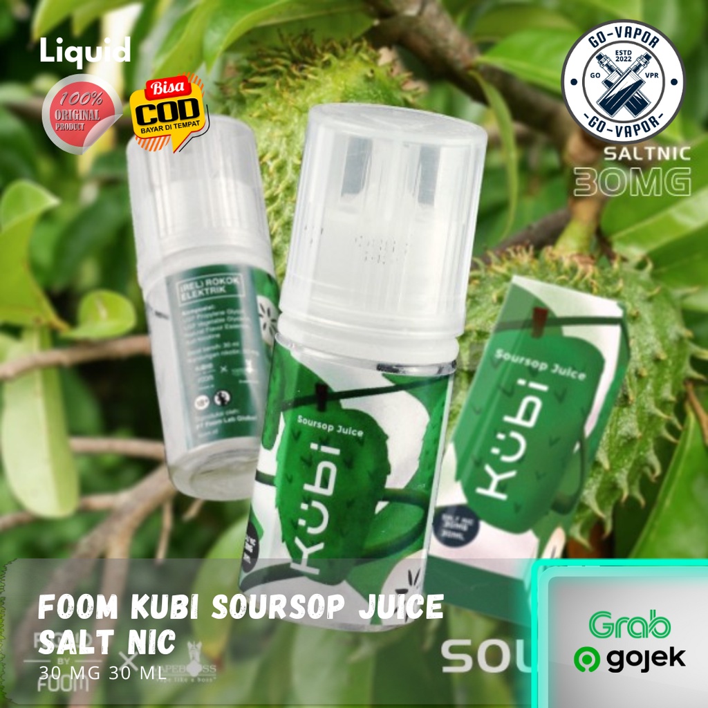 Jual Foom Kubi Soursop Juice Salt Nic 30 Mg 30ML by Foom Lab x Vapeboss | Shopee Indonesia