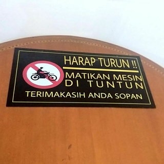 Jual Sign Harap Turun Matikan Mesin Dituntun Akrilik Signboard | Shopee ...