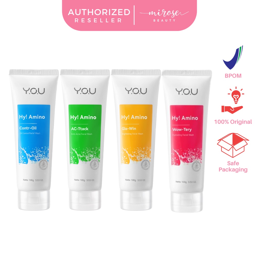 Jual YOU Hy! Amino Facial Wash | Oil Control, Hydrating, Brightening ...