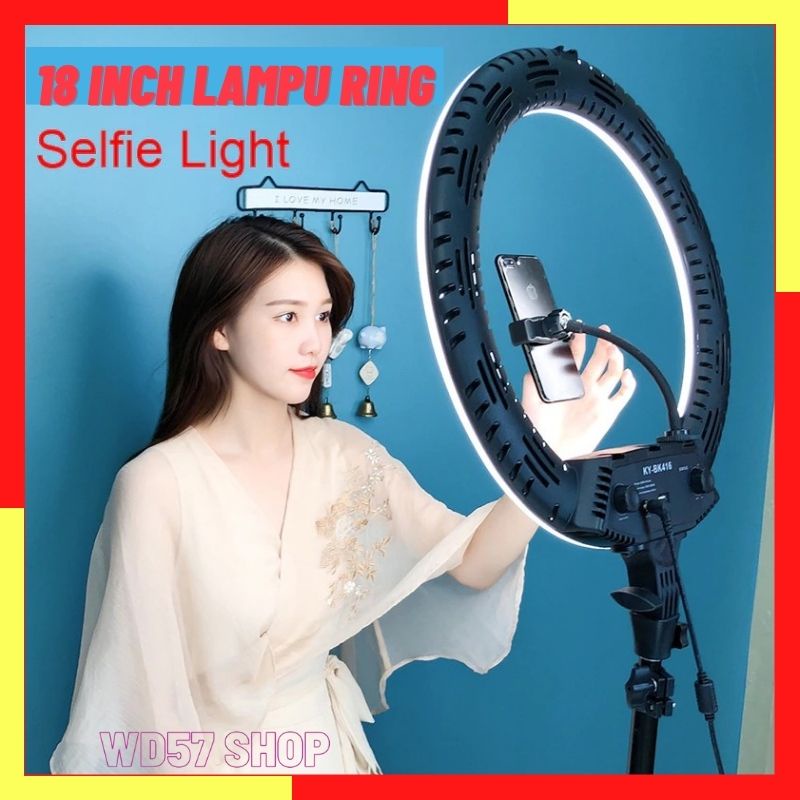 Jual Lampu Ring Light Selfie Led Cincin Ringlight Selfi Tripod Hp ...