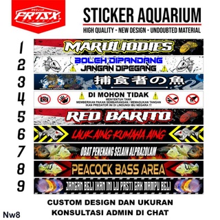Jual Stiker Aquarium | Stiker Channa | Stiker ikan predator | stiker ...