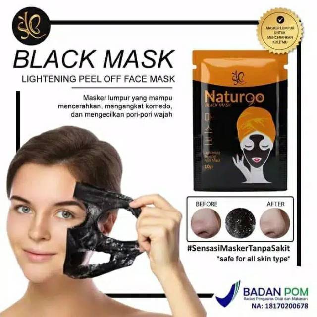 Jual 1 BOX HARGA RESELLER Naturgo Black Mask/ Masker Lumpur Natur90 ...