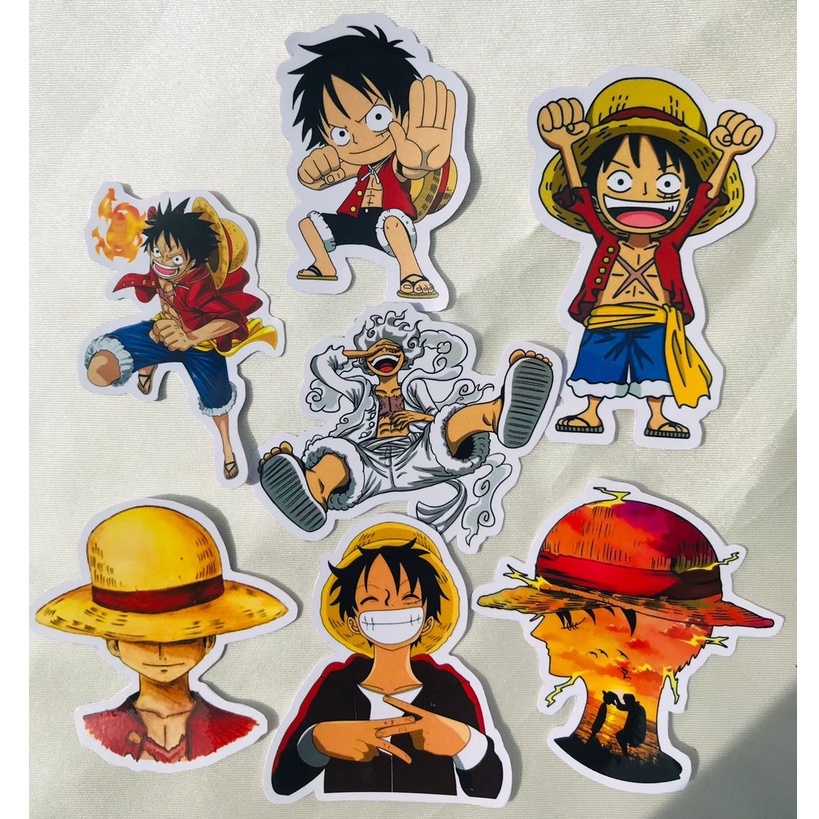 Jual Stiker Monkey D Luffy Anime One Piece Character Mugiwara Straw Hat ...