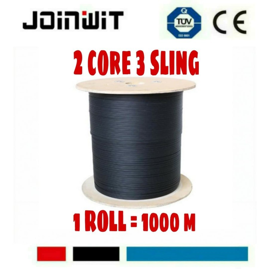 Jual Kabel FO 4CORE Drop Wire Optik 1 ROLL 3 SLING DW FO FTTH 4 core ...