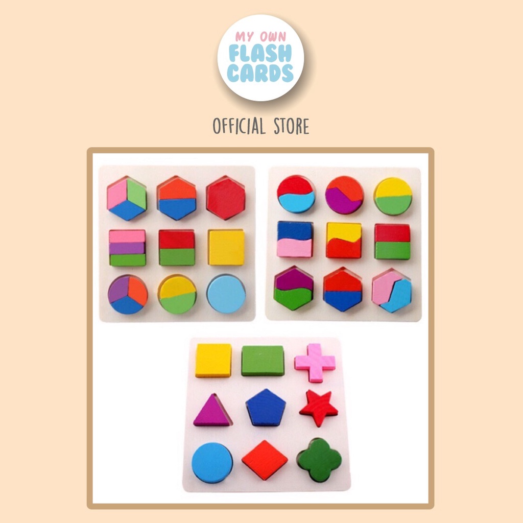 Jual Colorful Shapes Wooden Puzzle - Mainan Edukasi - Puzzle Kayu ...