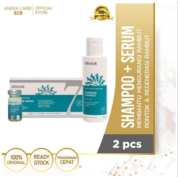 Jual ERHA Penumbuh Rambut Rontok - ERHAIR Hairgrow Shampoo 100 ml ...