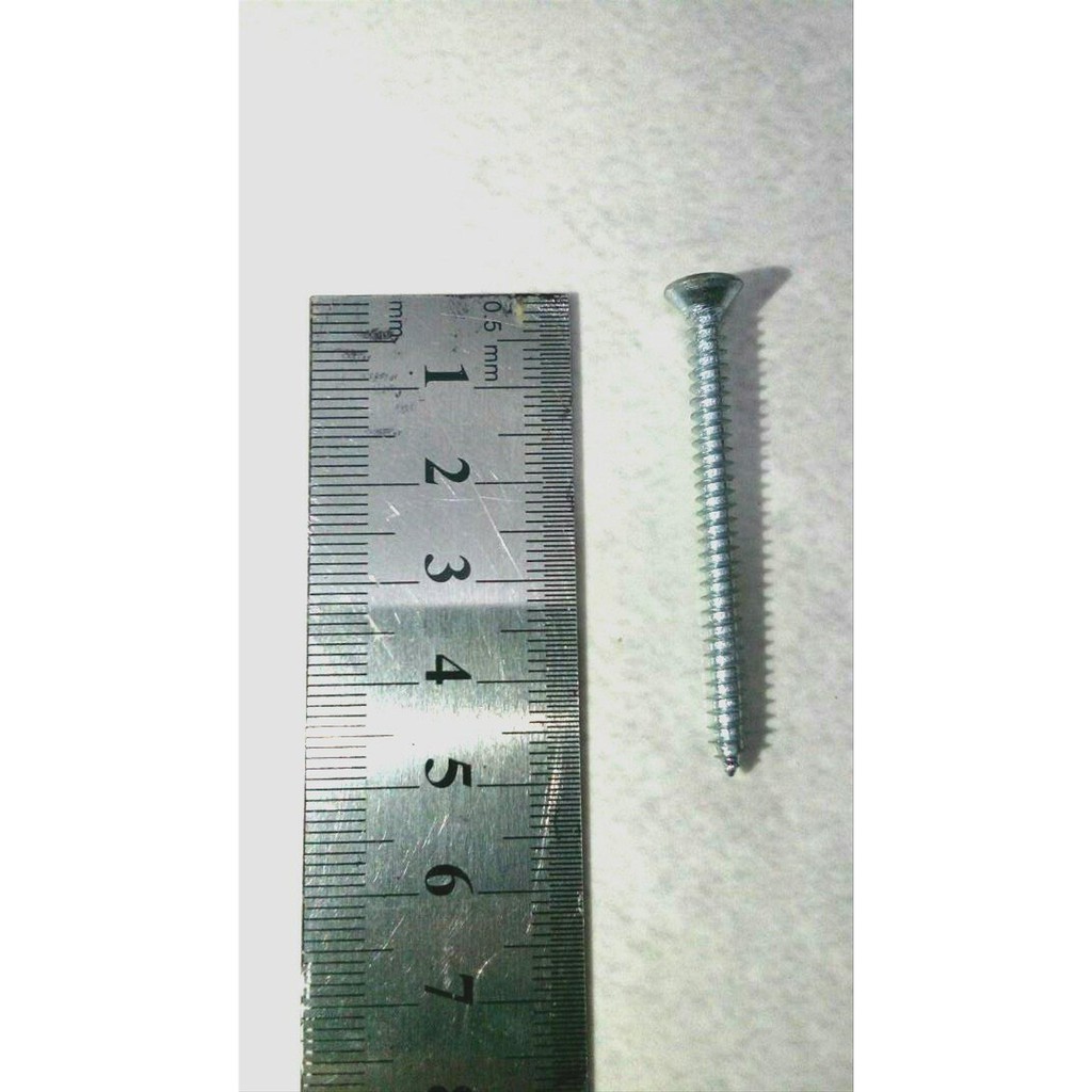 Baut sekrup skrup M4 panjang 50 mm untuk kayu besi tembok plastik ...