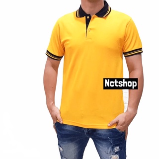 Jual Polo Shirt KUNING / PoloShirt / Kaos Kerah Polos Kombinasi Unisex | Shopee Indonesia