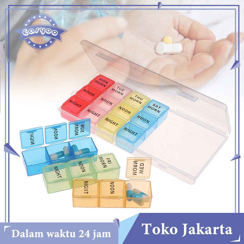 Jual Kotak Obat Pill Tablet 7 Hari Box Tempat Obat Harian Medicine Box ...