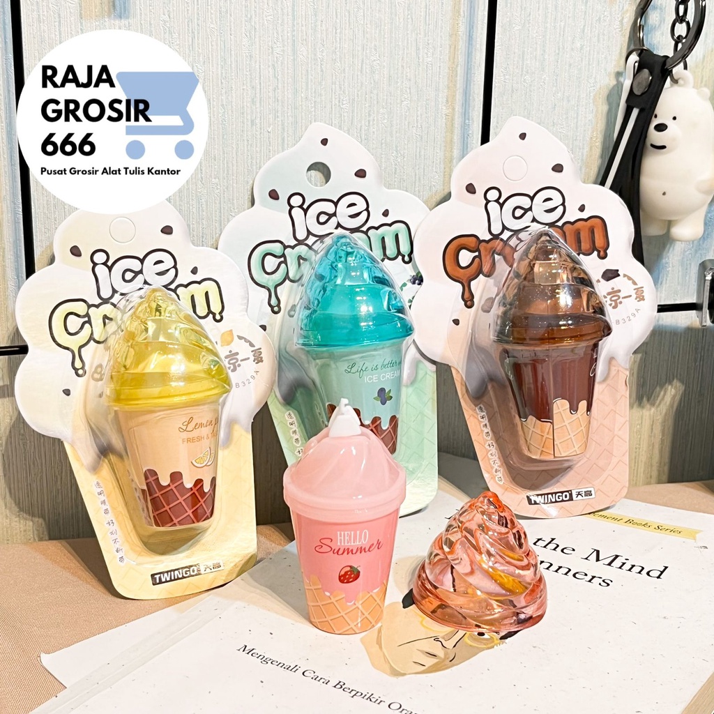 Jual Correction tape bentuk minuman makanan ice cream eskrim alat tulis ...