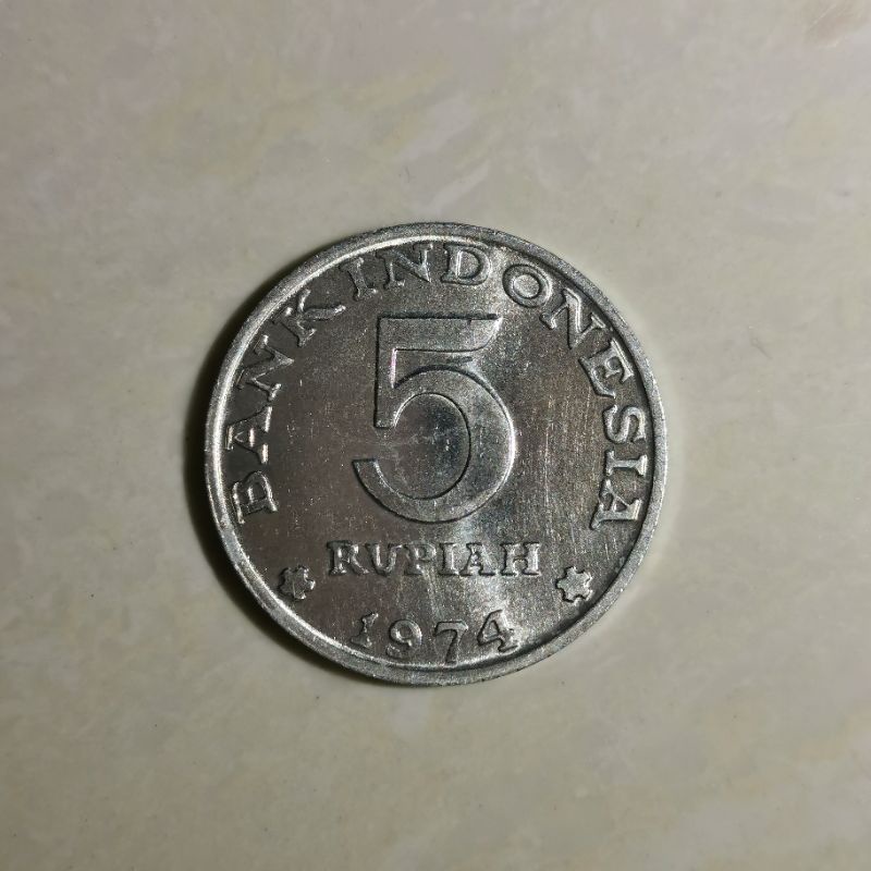 Jual [1 PCS] KOIN 5 RUPIAH TAHUN 1974 KELUARGA BERENCANA 100% ORIGINAL ...