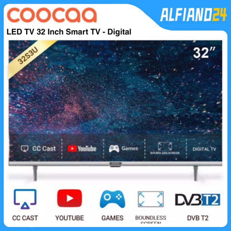 Jual COOCAA Smart TV 32 inch Digital TV - OS COOLITA - HD - Bezel Less ...