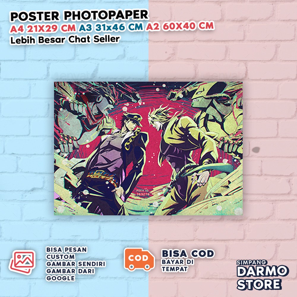 Jual Poster Jojo Bizarre Adventure Anime Hiasan Dinding Wibu Aesthetic ...